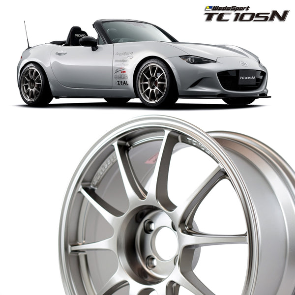 WedSport TC105N 17x8 +30 4x100 ND Miata Spec Wheels – MiataSpeed